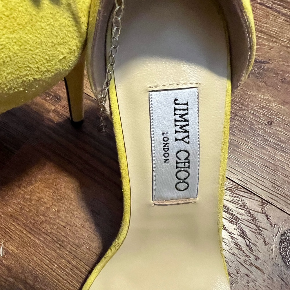 Jimmy Choo Shiloh In Yellow Suede - Gem